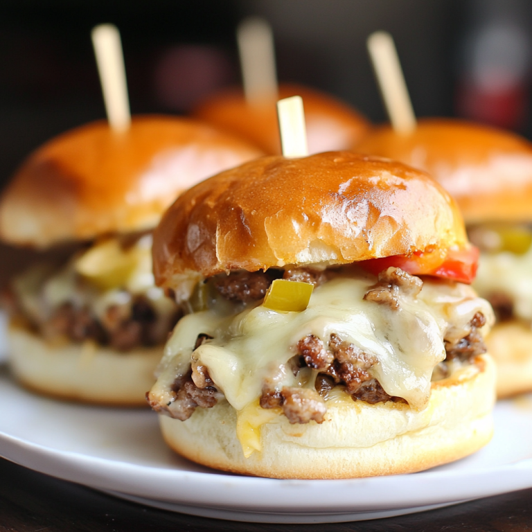 Chopped Cheese Sliders - Glow & Glaze