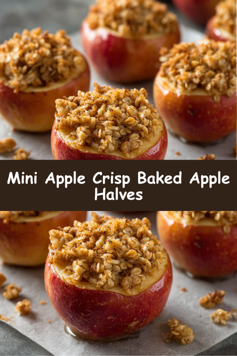 Mini Apple Crisp Baked Apple Halves - Glow & Glaze